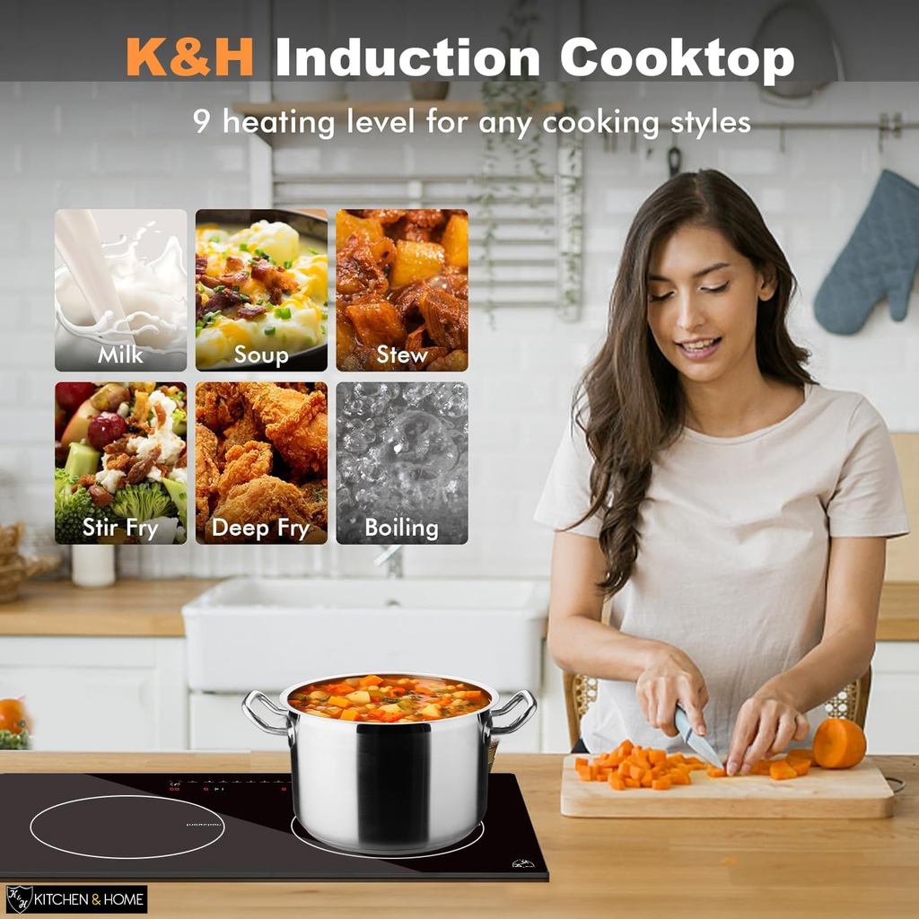 Jual Electric Hob Cook Top Stove 110V Induction Cooktop 2 Burners ...
