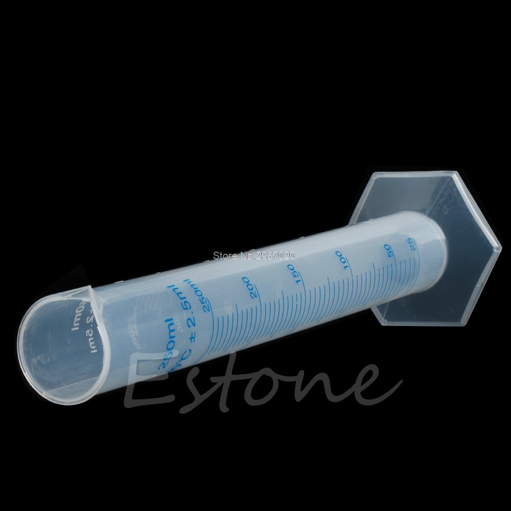 Jual 250ml Plastic Graduated Cylinder Measuring Cylinder Laboratory ...