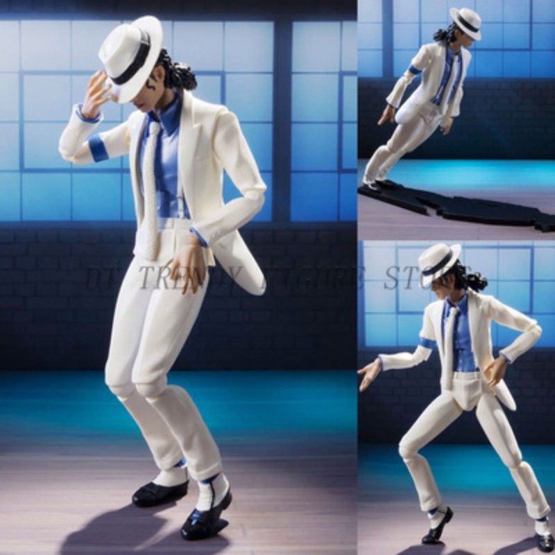 Jual 14cm SHF Michael Jackson Action Figure Smooth Criminal Moonwalk ...