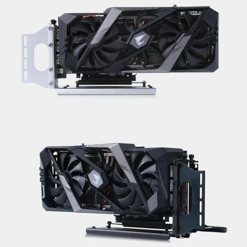Jual Silver White Pci-E 16X Gtx Rtx Graphics Card Vertical Bracket Gpu ...