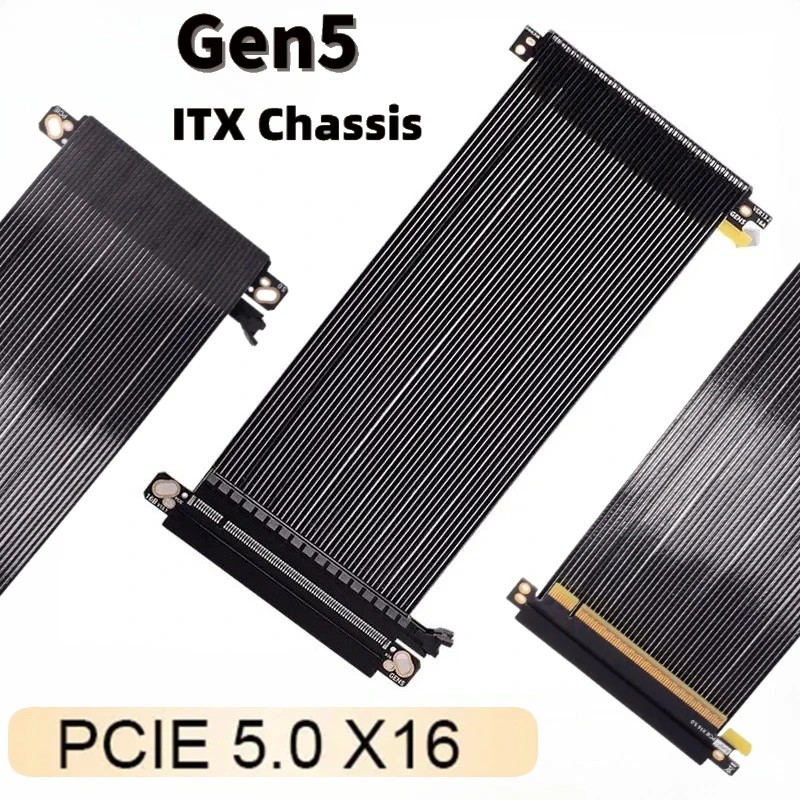 Jual Riser Double Reverse Pcie Riser Cable 5.0 X16 Pci Express Riser ...