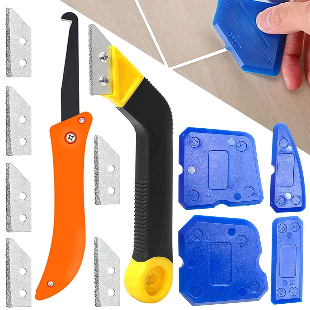 Jual 12Pcs Grout Removal Tool Kit Saw Blade Grout Hand Saw Tile Joint ...
