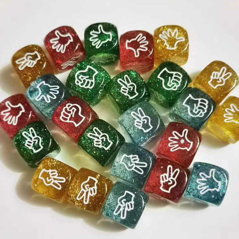 Jual 20PCS Finger Guessing Game Dice 20MM Rock Paper Scissors Leisure ...