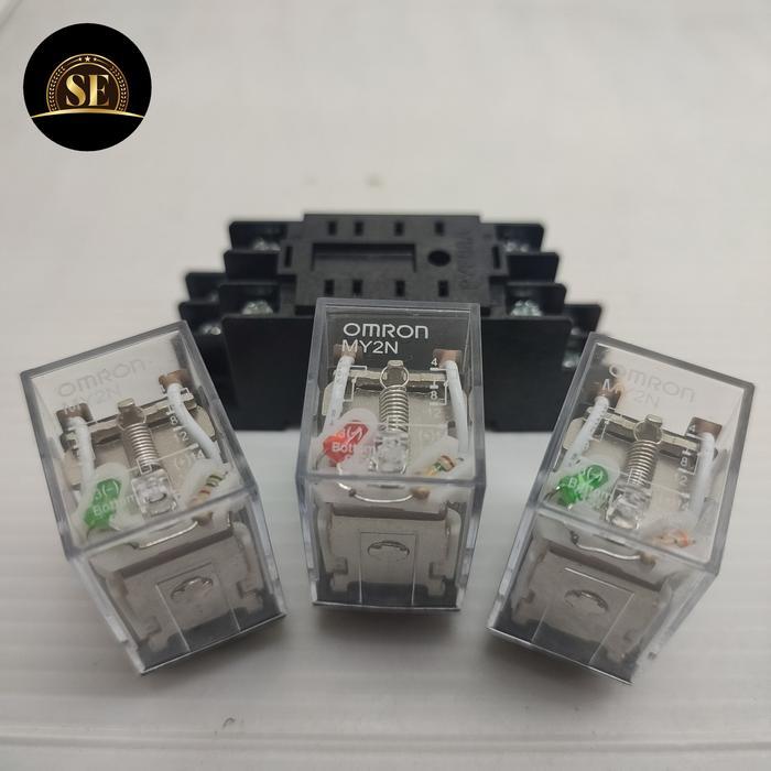 Jual New Relay MY2N Coil 8 Pin Kaki 220VAC 24DC 12VDC MY2-N OMRON ...