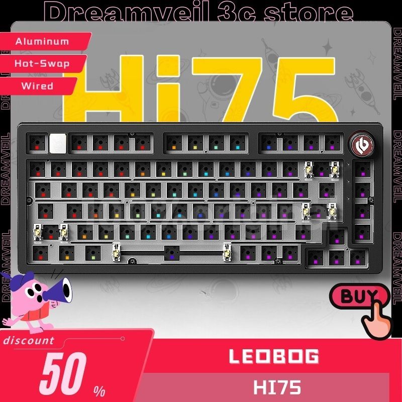 Jual LEOBOG Hi75 75% Mechanical Keyboard Kit 1-Mode With Knob Aluminum ...