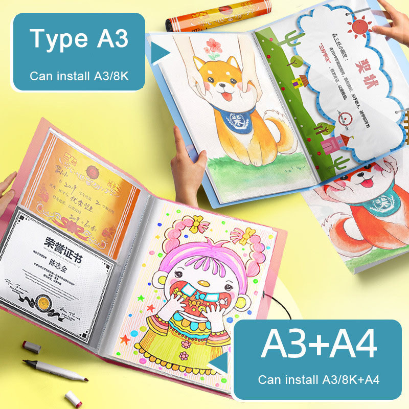 Jual 8k A3 Storage Picture Album Folder File Folder Storage Organizer ...