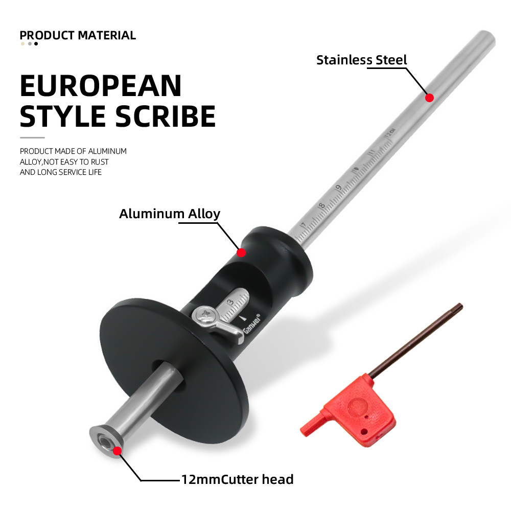 Jual Woodworking Scriber with Blade 4.72inch High-Precision Mortise ...