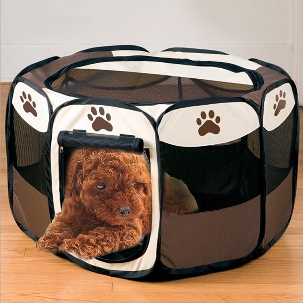 Jual Claw Print Portable Foldable Pet Cat Dog Tent House Game Safe ...