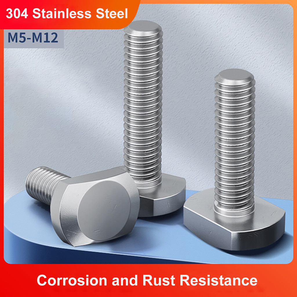Jual M5 M6 M8 M10 M12 Bolts for T-Slot GB37 304 Stainless Steel T Shape T Hammer Head Bolt ...