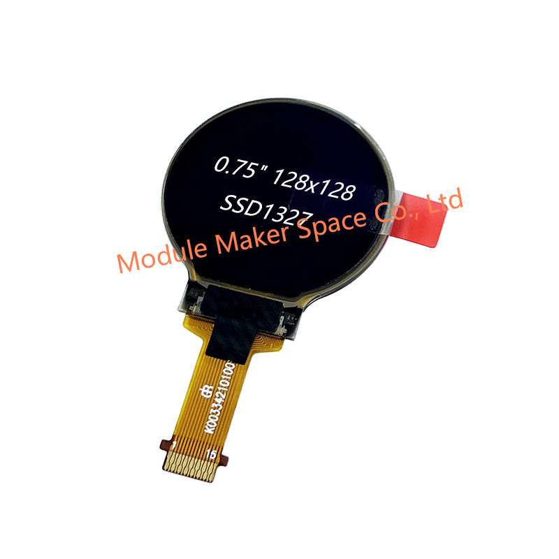 Jual 0.75-Inch Round Oled Display Module, 128X128 White, Ssd1327 ...