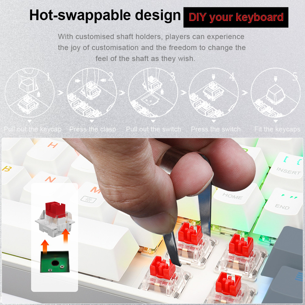 Jual E-YOOSO Z686 RGB USB 60% Mini slim Mechanical Gaming Wired ...