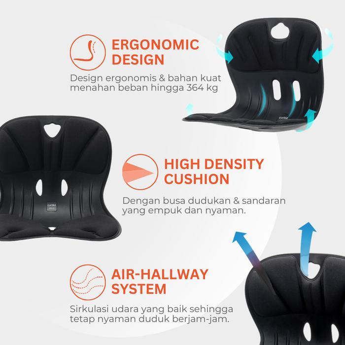 Jual 0nym- Curble Posture Chair Wider - Black | Shopee Indonesia