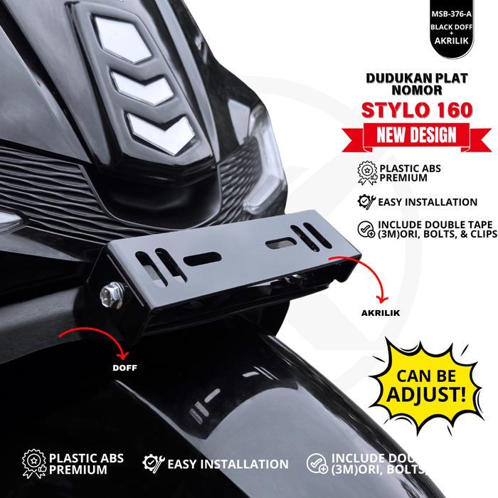 Jual New Cover Dudukan Plat Nomor Motor Honda Stylo 160 Cover Variasi ...