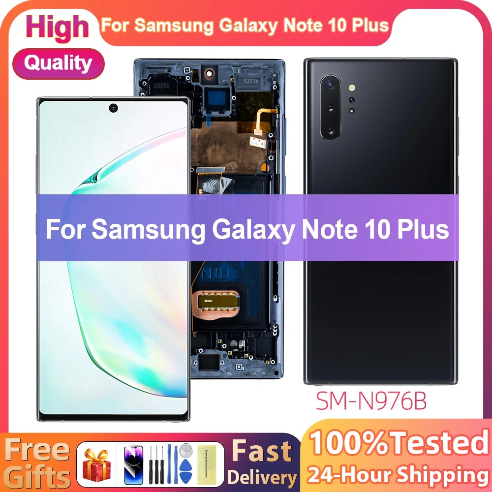 Jual Amoled Screen For Samsung Note10+ Lcd Display Digital Touch Screen ...