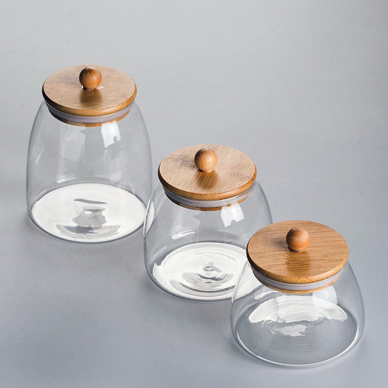 Jual Kitchen Small Tea Jar Glass Household Sealed Grain Multi-Grain ...