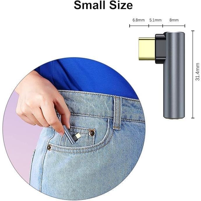 Jual iklk- Maxi L Shape Type C To 3.5 Mm Audio Jack Connector Converter ...
