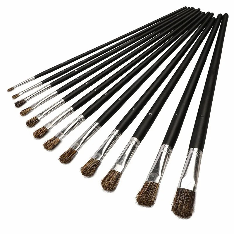Jual 6pc new concept paintbrush wild boar mane oil painting brush water ...