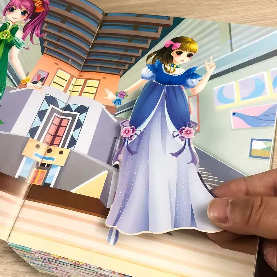 Jual New Children's Princess Dress Up Sticker Books 3-4-5-6-year-old ...