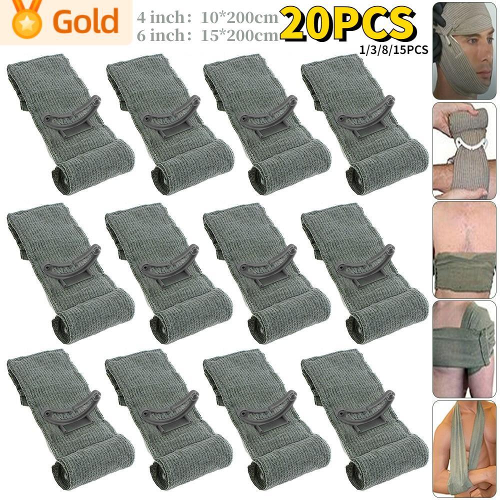 Jual 1-20PCS Israeli Bandage First Aid Trauma Hemostatic Bandage Kit ...