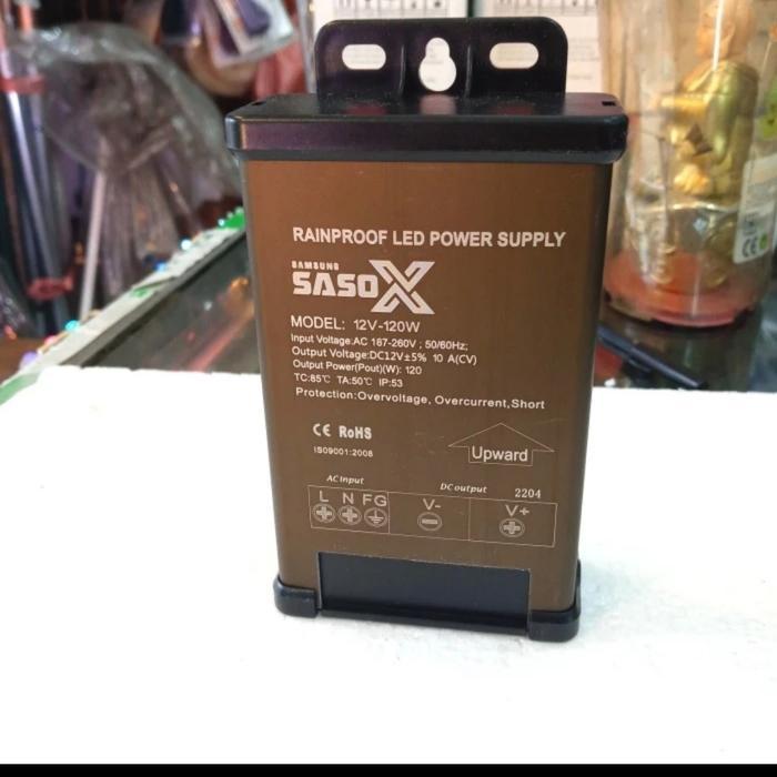 Jual Power Supply Rain Proof 10 Ampere Dc 12V 120 Watt/Travo Lampu Led ...