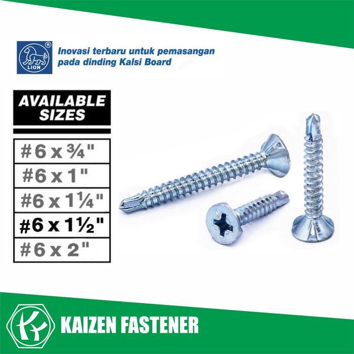 Jual New #6x1,5'' Sekrup GRC SDS / kalsiboard / Calci Screw 4cm ...