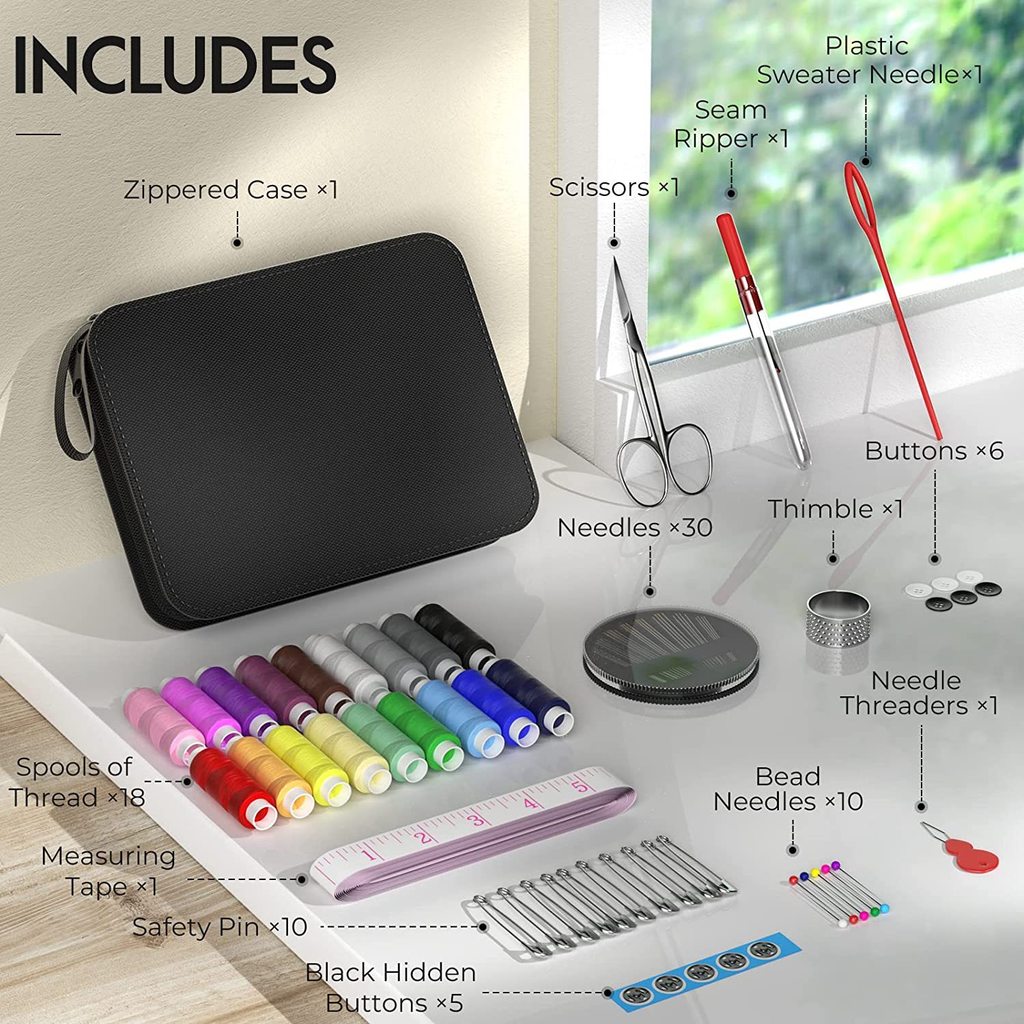 Jual Portable Household Multi-function Sewing Kit Box DIY Embroidery ...