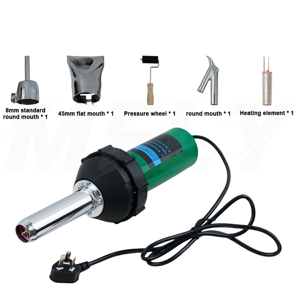Jual 1080W 220V Plastic Hot Air Welding Gun Torch with Nozzle Roller ...