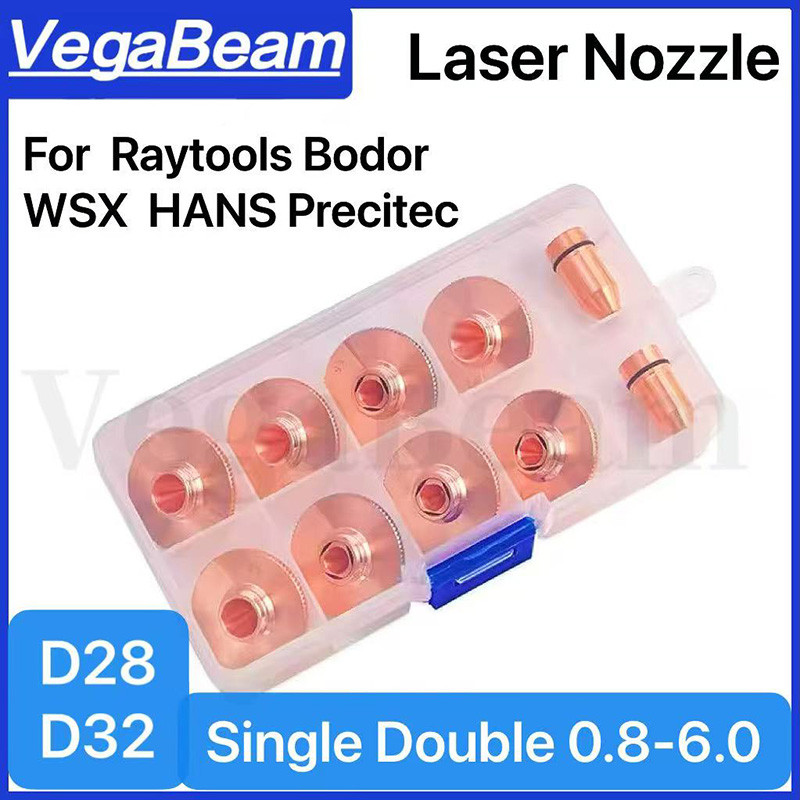Jual Fiber Laser Nozzle D28 D32 Single Double Layer Laser Cut Nozzle ...