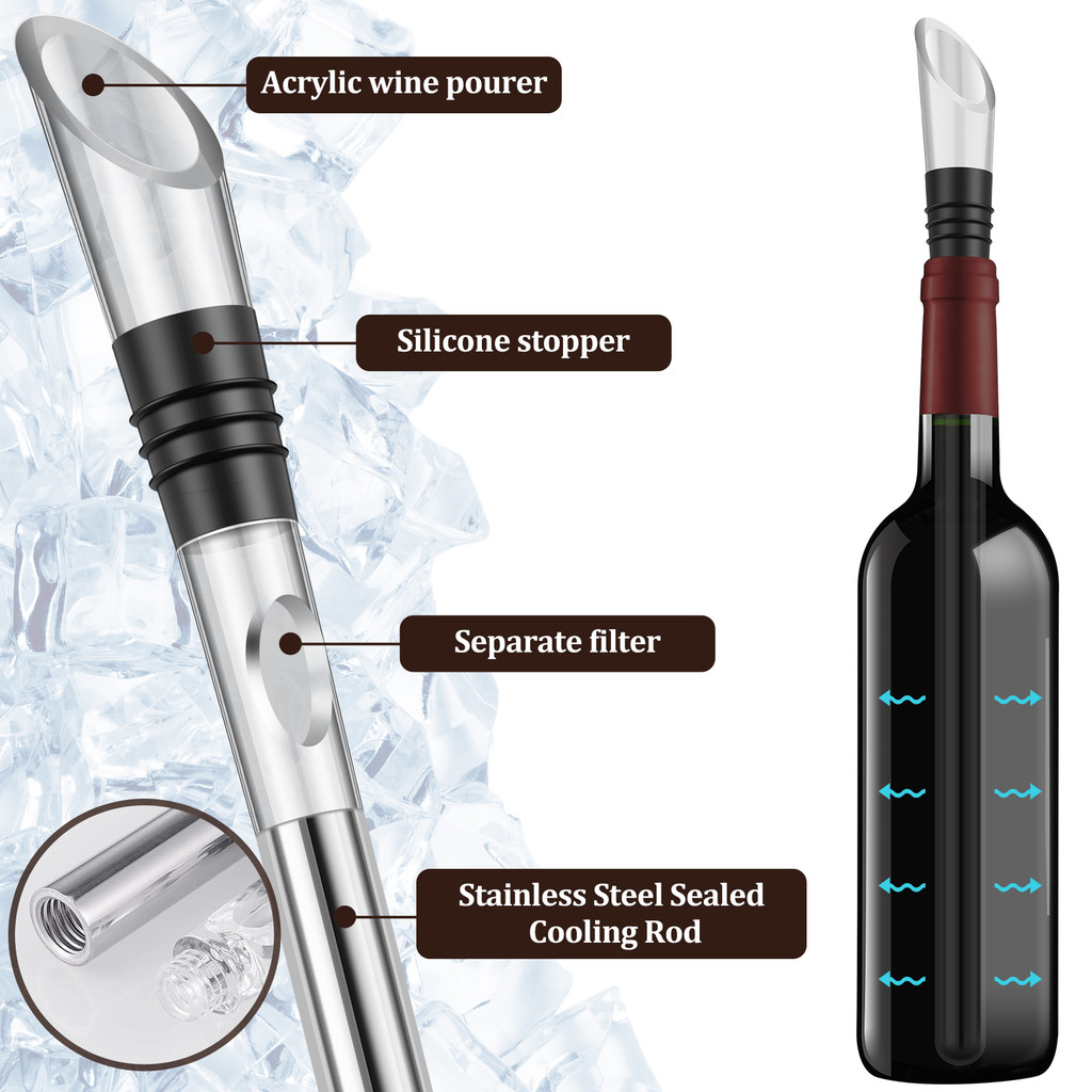 Jual Wine Cooling Rod Stainless Frozen Stick Beer Chiller Stick Ice ...