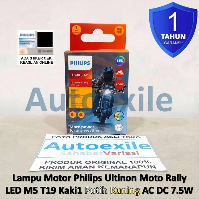 Jual Philips Ultinon Moto Rally Led Hl M5 T19 H6 Kaki1 Dual Cct 2 Warna ...