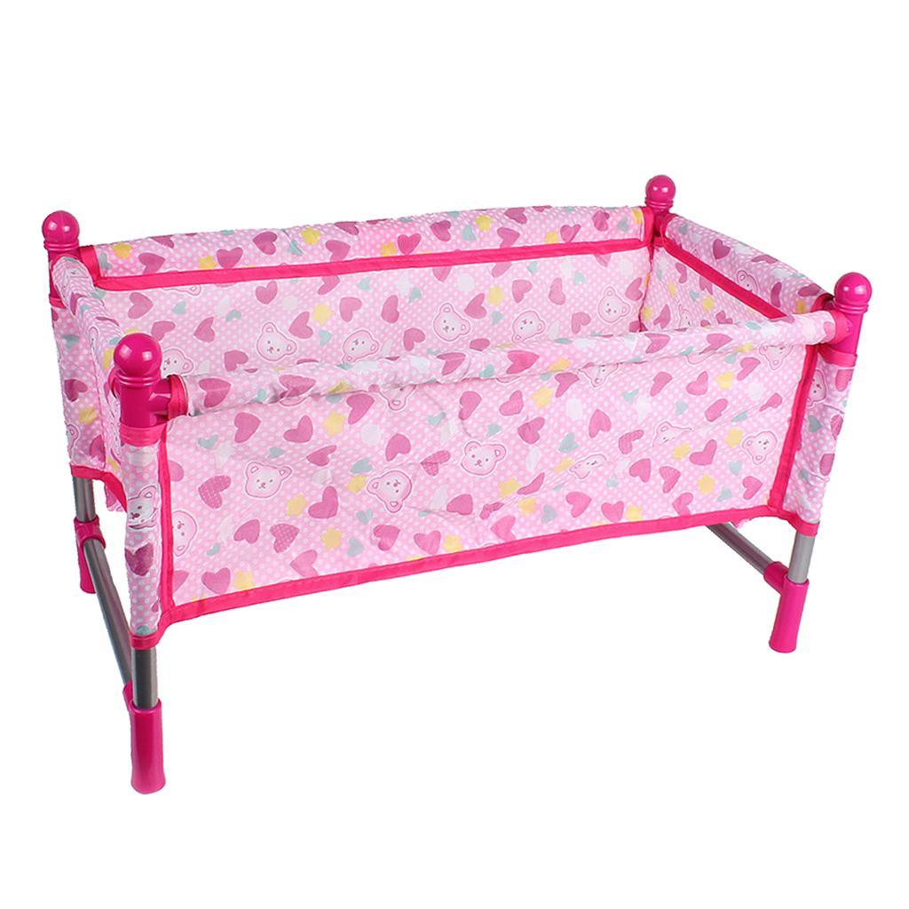 Jual Simulation Baby Doll Bed Crib Furniture Toy Toddler Crib Plastic ...