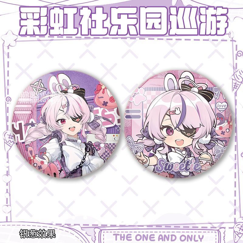 Jual NIJISANJI Luca Uki Anime Badges Pins Fulgur Maria Women Brooch ...