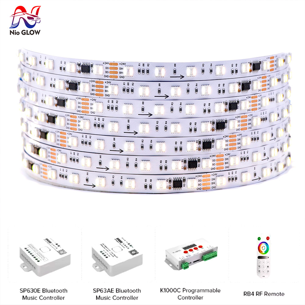 Jual WS2805 RGBWW 5 in 1 LED-strip 60 leds RGBIC SMD 5050 RGBCCT ...