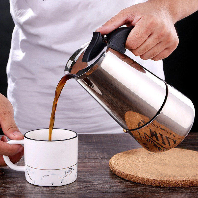 Jual 2/4/6/9 Cup Mocha Pot Coffee Machine Espresso Cup Electric Coffee ...