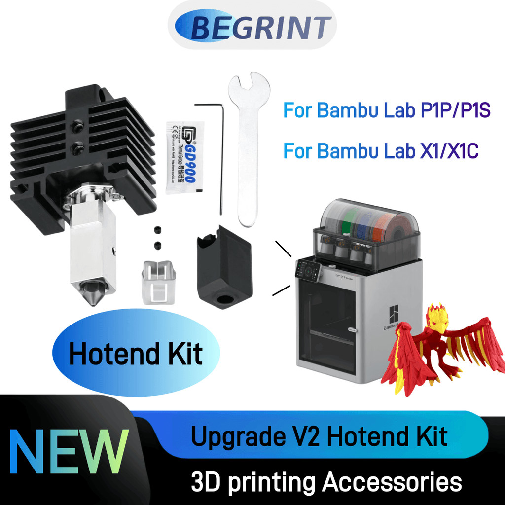 Jual Upgrade V2 Hotend Kit For Bambu Lab X1 X1C P1P P1S CHT Brass ...