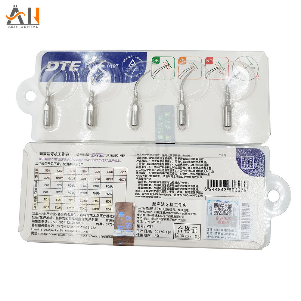 Jual 10PCS Dental Supragingival Scaling Ultrasonic Scaler Tips GD1 PD1 ...