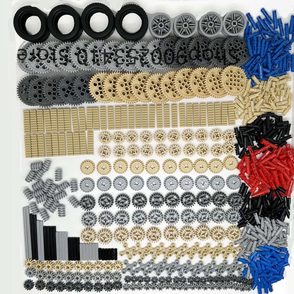 Jual High-Tech Plastic Building Blocks Bricks Car Tires Gear Liftarm ...
