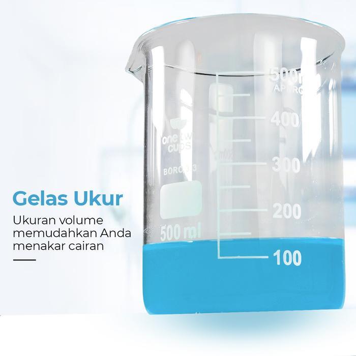 Jual Laris,Amanah- Gelas Takar Kaca Laboratorium 100 250 500 1000 Ml ...