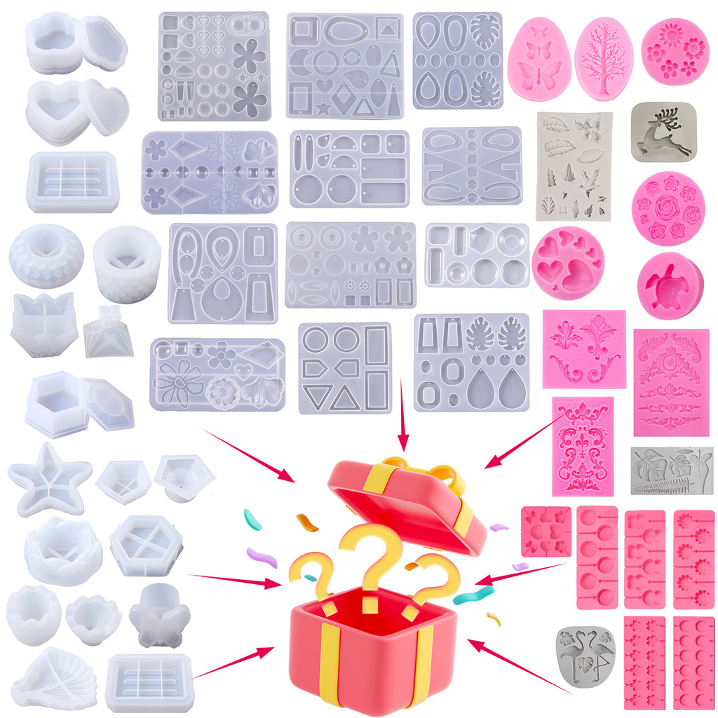 Jual Silicone Mold Blind Box,Random Epoxy Resin Moulds Blessing Bags ...