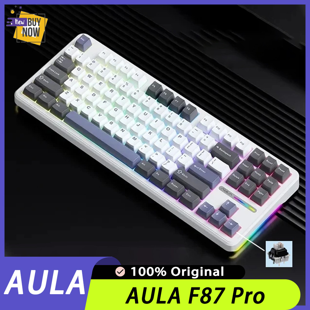 Jual AULA F87 Pro Mechanical Keyboard Bluetooth Wireless 87 Key Gaming ...