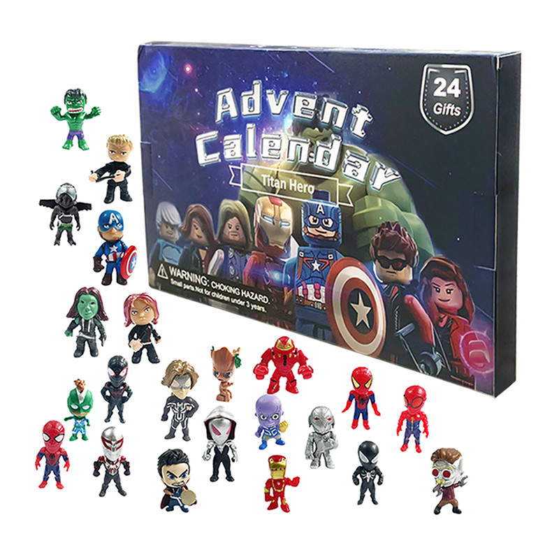 Jual Advent Calendar Box Marvel Avengers Anime Figures Spiderman Iron ...
