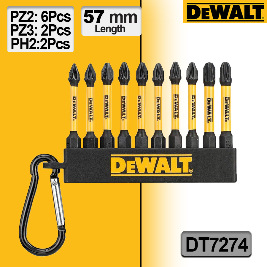 Jual DeWalt 57mm Pozi & Phillips High Impact Screwdriver Bit Set with ...