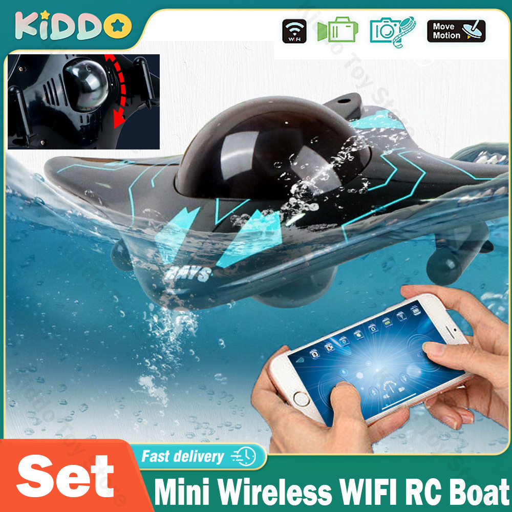 Jual Mini Wifi Rc Boat Six-Way Submarine Diving Real-Time Transmission ...