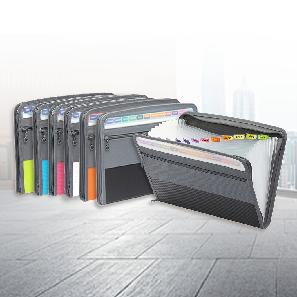 Jual Expanding File Organizer, 13 Pocket Accordion File Folder Document ...