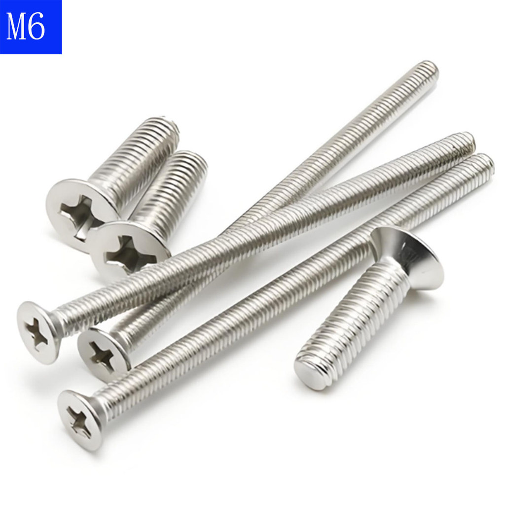 Jual M6 - 1.0 304 Stainless Steel Phillips FLAT HEAD Machine Screw DIN ...