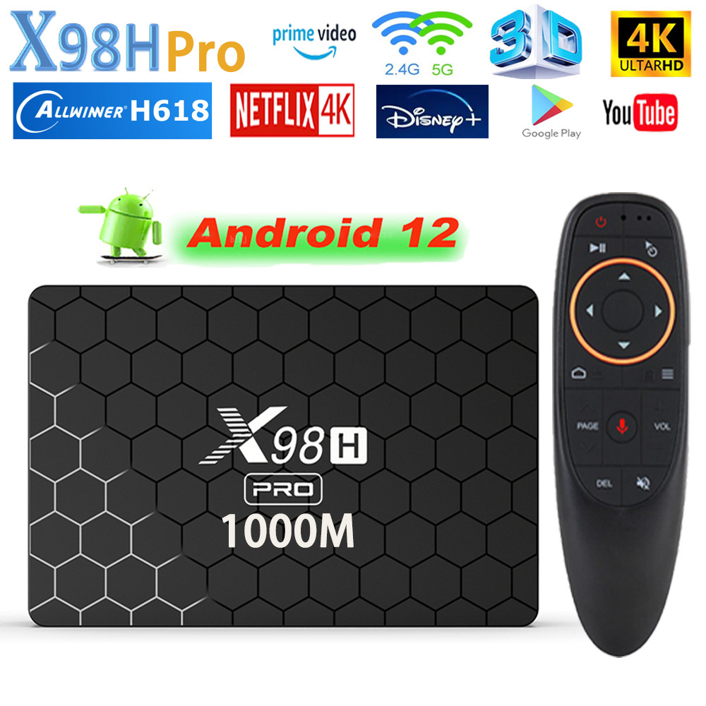 Jual 1000M X98H Pro Android 12 Smart TV Box Allwinner H618 Quad Core ...
