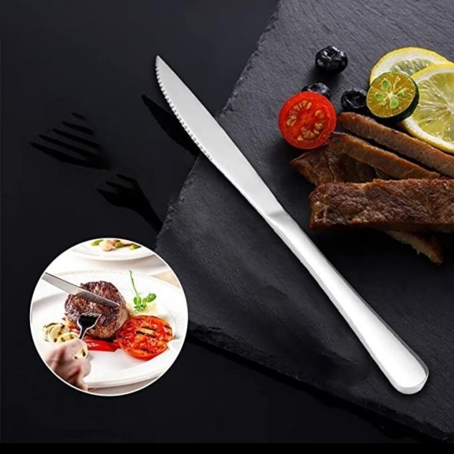Jual Pisau Steak Polos Full Stainless Steel 401 Awet Kuat Murah Tebal ...