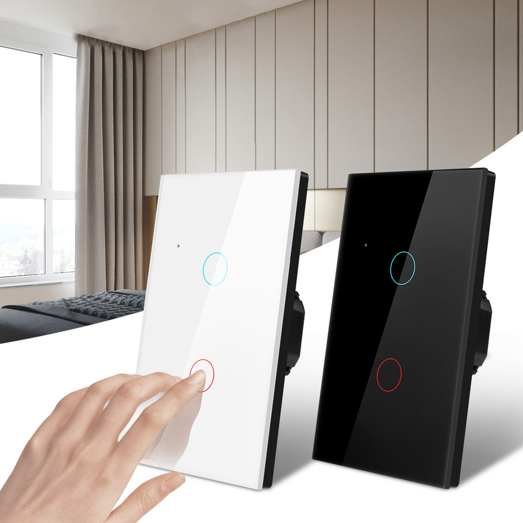 Jual Touch Sensor LED Light Switch 100V-250V 1/2/3 Gang Wall Lamp Touch ...