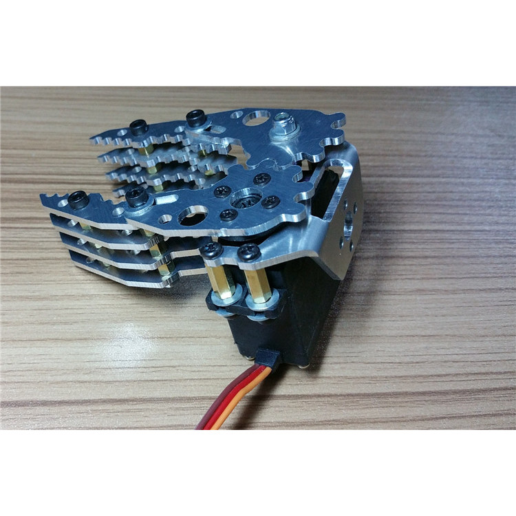 Jual Silver Metal Robot Claw Aluminum Alloy Gripper Robotic Arm Hand ...
