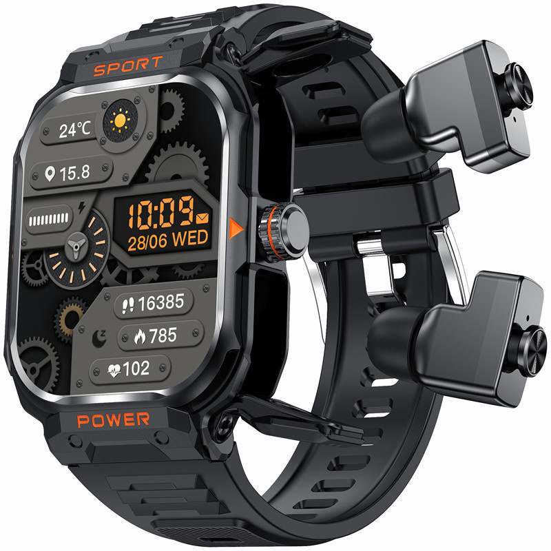 Jual Smart Watch Gt55 Tws Headset 2 In 1 Wireless Bluetooth Dual ...